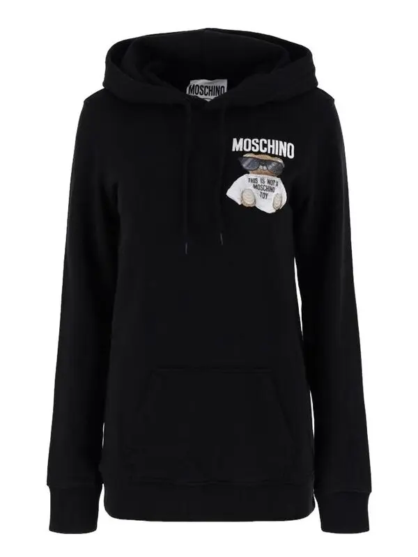 Moschino Teddy Bear Print Hoodie - Black