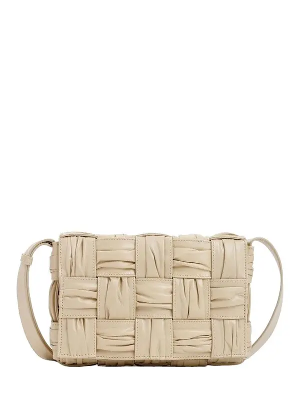 Bottega Veneta Cassette Crossbody Bag - Oatmeal