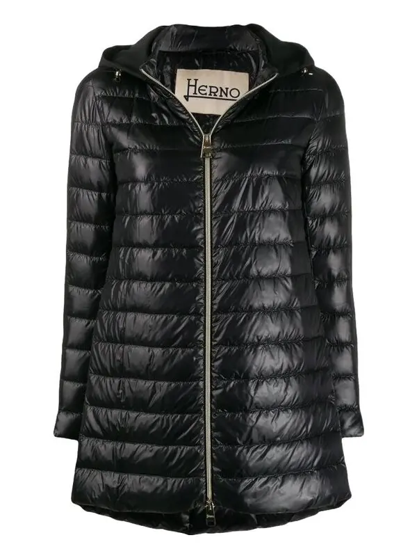 Herno Down Hooded Coat - Black