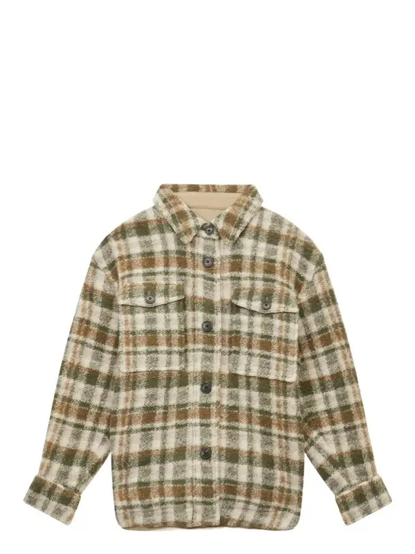 Isabel Marant Étoile Harveli Checked Shirt Jacket - Khaki-beige