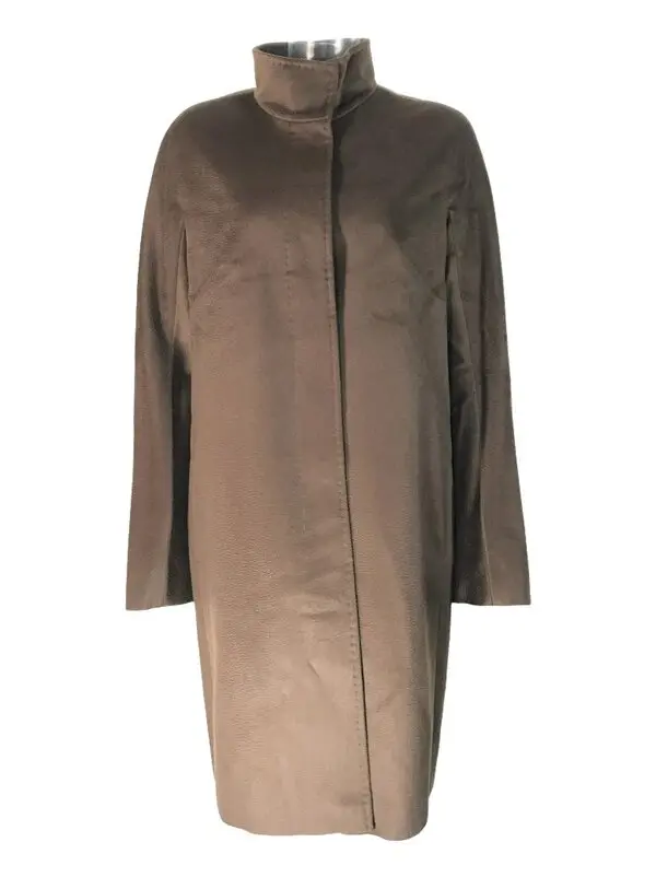 Max Mara Melina Logo Coat - Brown