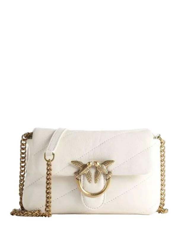 Pinko Love Baby Puff Quilted Crossbody Bag - White