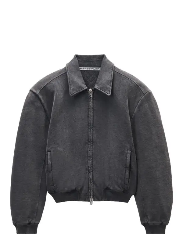 Alexander Wang Oversized Zip-up Moto Jacket - Grey