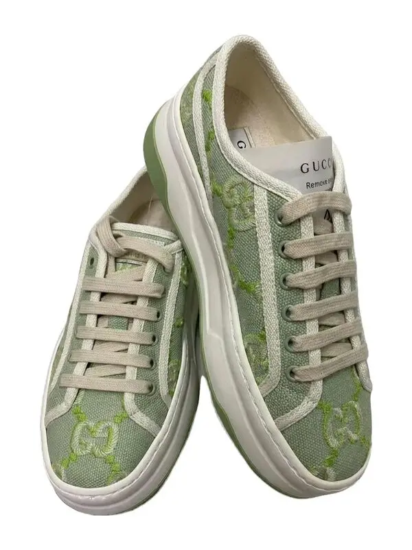 Gucci Lace-up Low-top Sneakers - Green