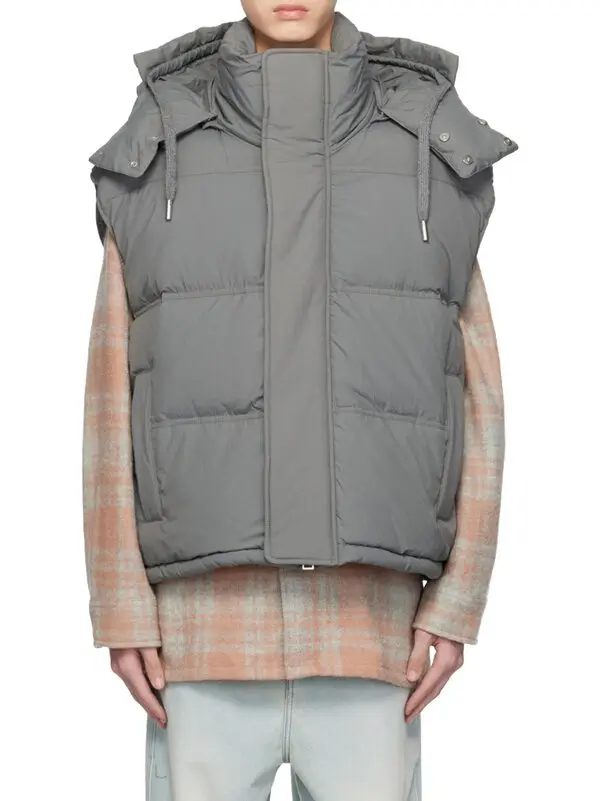 Ami Padded Hooded Gilet - Gray