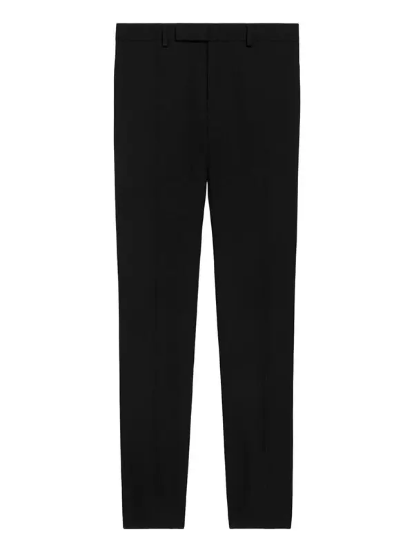 Celine Diagonal Wool Trousers - Black