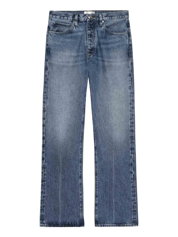 FRAME Faded Effect High Waist Jeans - Blue
