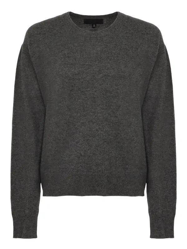 NILI LOTAN Itzel Crew Neck Knit Sweater - Black