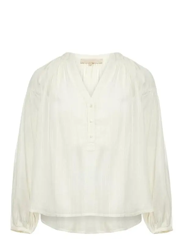 Vanessa Bruno Long-sleeved V-neck Blouse - White