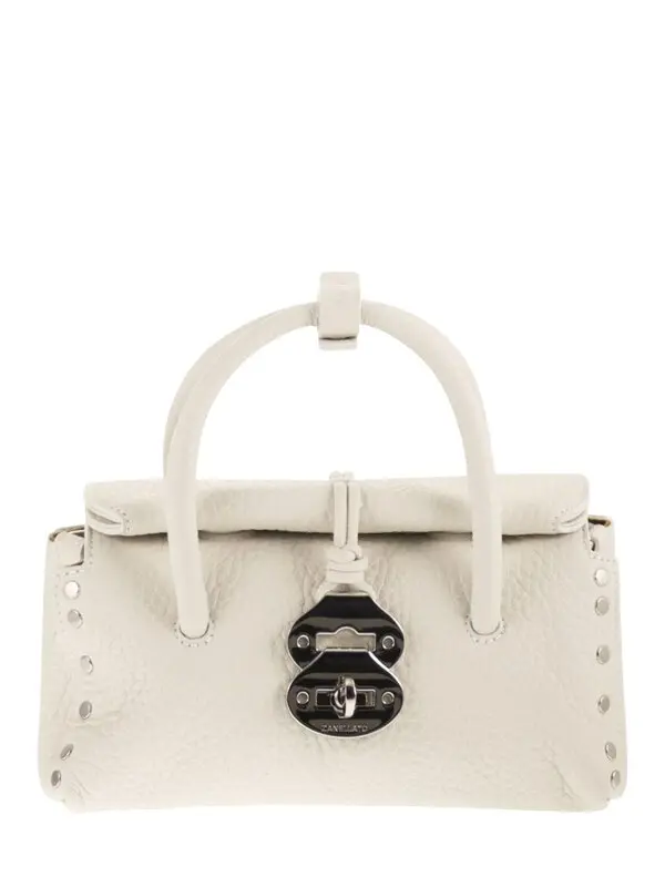 ZANELLATO Baby Top Handle Bag With Magnetic Roll Closure - White