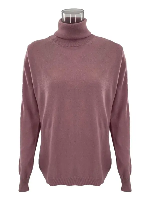 Max Mara Long-sleeved High Neck Sweater - Red