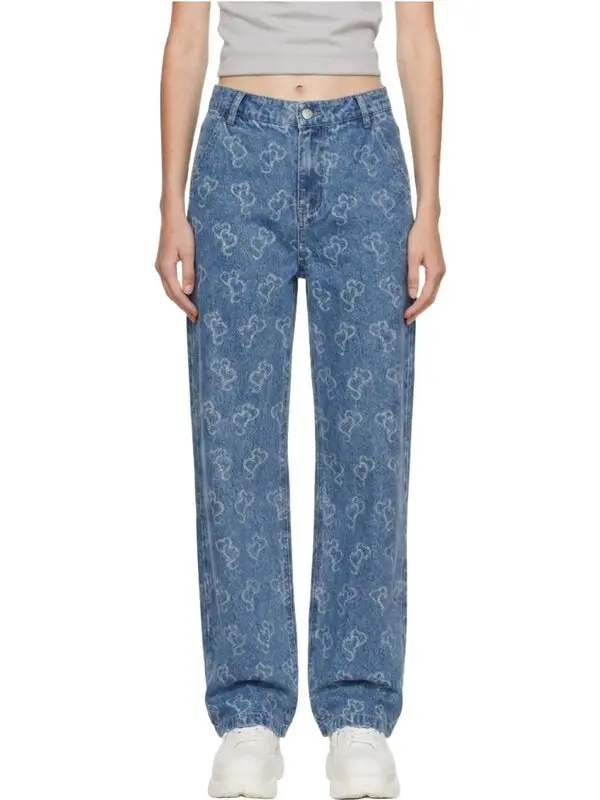 Marissa Chiara Belt Loop Jeans - Blue