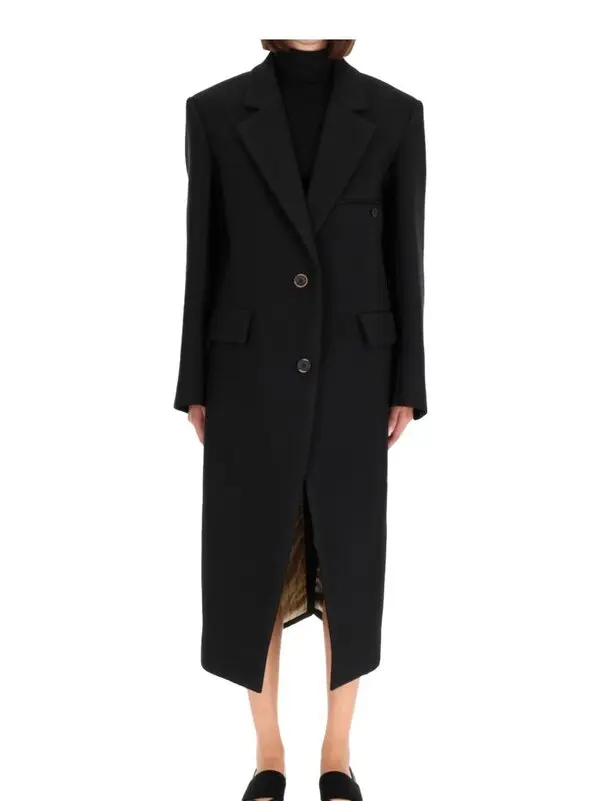 UMA WANG Long-sleeved Coat - Black