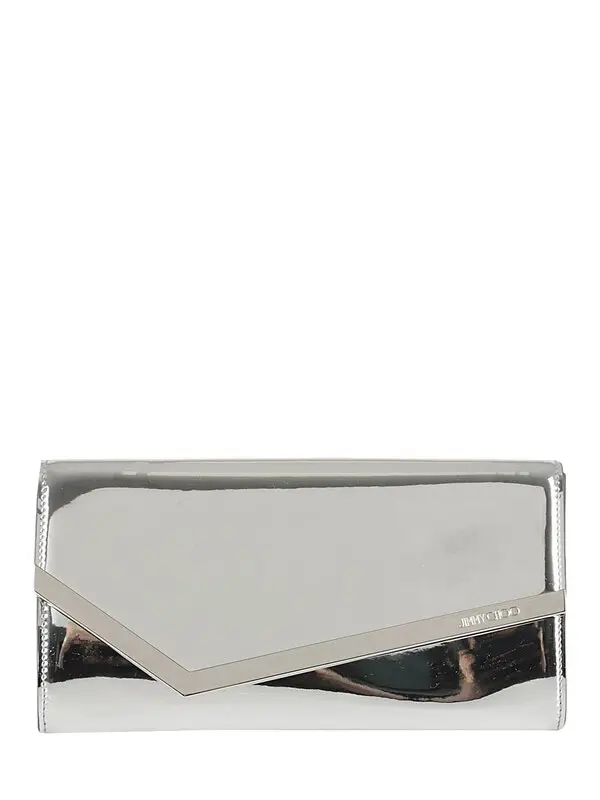 JIMMY CHOO Emmie Mirrored Pouch Bag - Gray