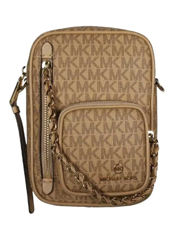 Michael Kors Monogram Crossbody Bag - Brown
