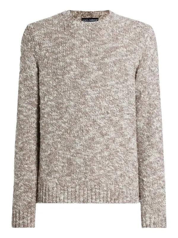 Dolce & Gabbana Speckled Knit Sweater - Beige