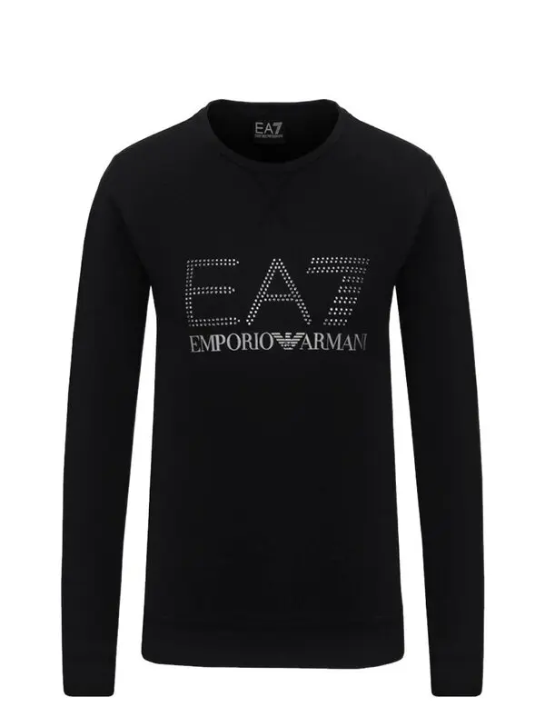 Emporio Armani Ea7 Crewneck Long Sleeve Sweatshirt - Black