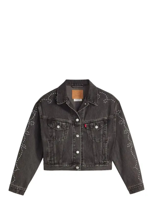 LEVI'S Embellished Denim Trucker Jacket - Black