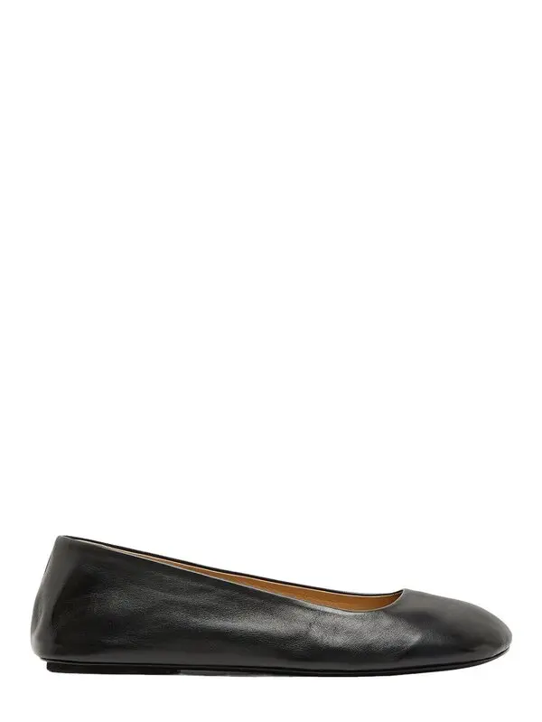 Marsèll Square Toe Ballerina Slip-ons - Black