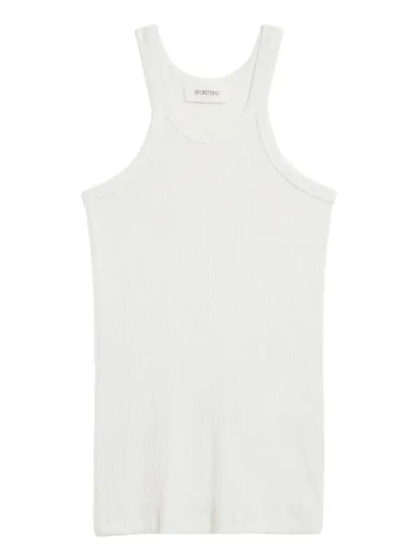 Sportmax Ribbed Tank Top - White