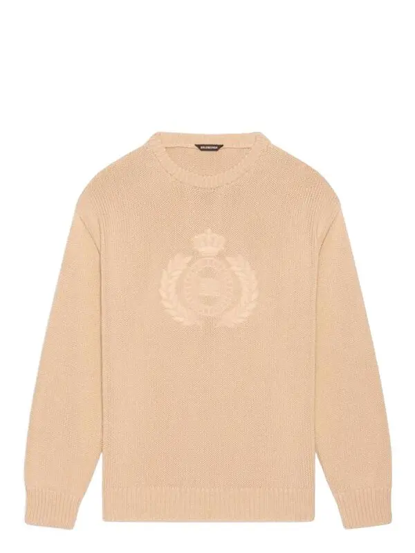 Balenciaga Bb Laurel Crewneck Sweater - Nude