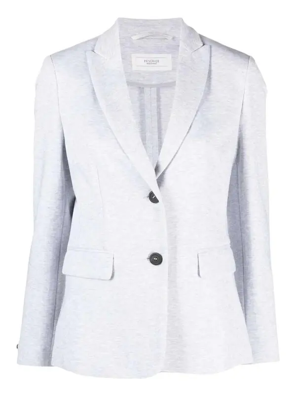 Peserico Single-breasted Suit Jacket - White