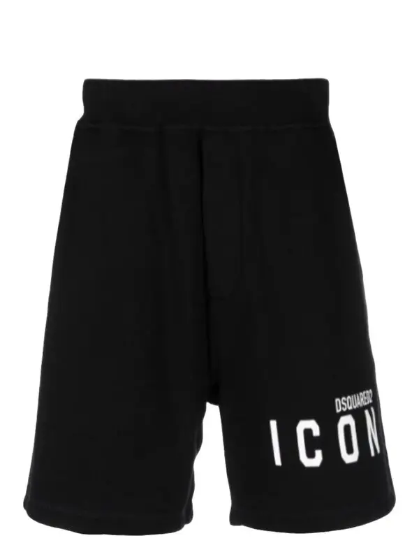 Dsquared2 Logo Print Track Shorts - Black