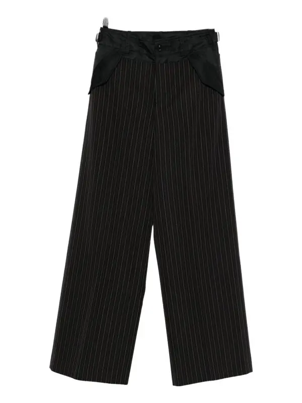 Sacai Striped Tailored Trousers - Black