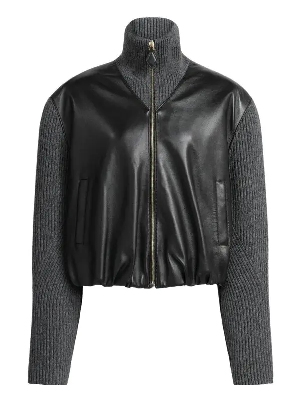 Alaïa Varsity Panelled Zip-up Jacket - Dark Gray