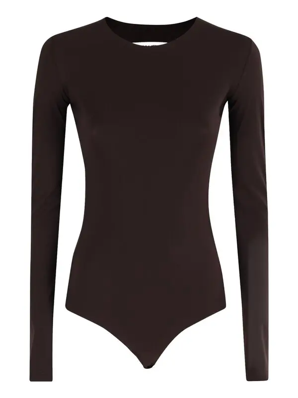 MAISON MARGIELA Long Sleeve Bodysuit - Brown