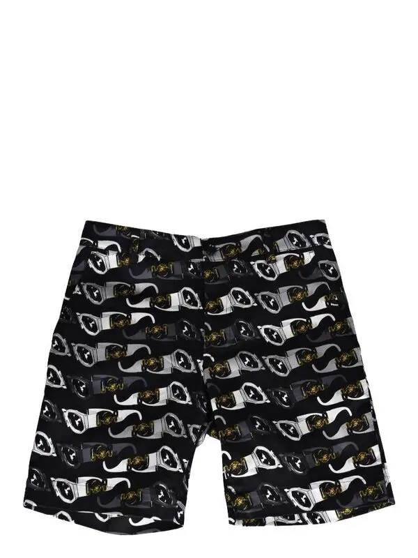 Versace Printed Logo Shorts - Black