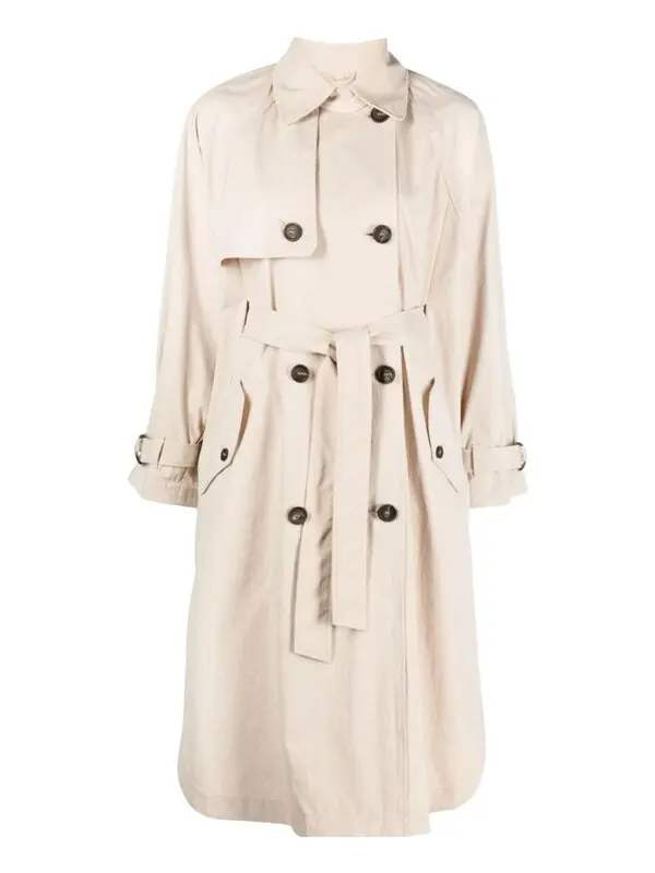 Brunello Cucinelli Long-sleeved Trench Coat - Nude