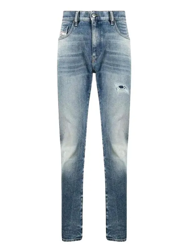 DIESEL® D-strukt Faded Slim Straight Jeans - Blue