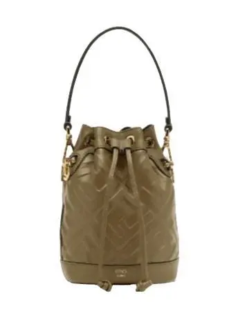 Fendi Mini Mon Tresor Drawstring Bucket Bag - Green