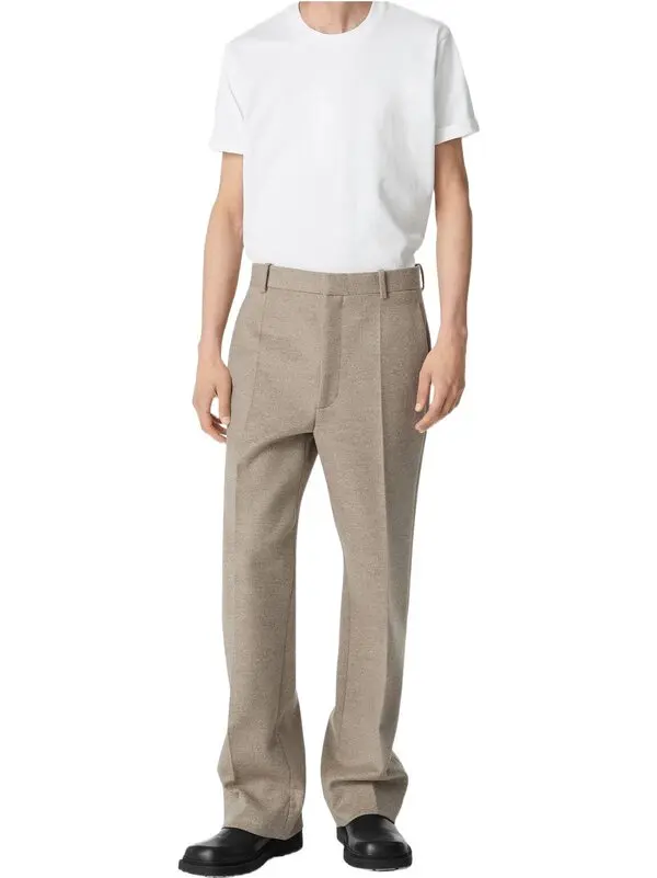 Bottega Veneta Wool And Cashmere Tailored Trousers - Nude