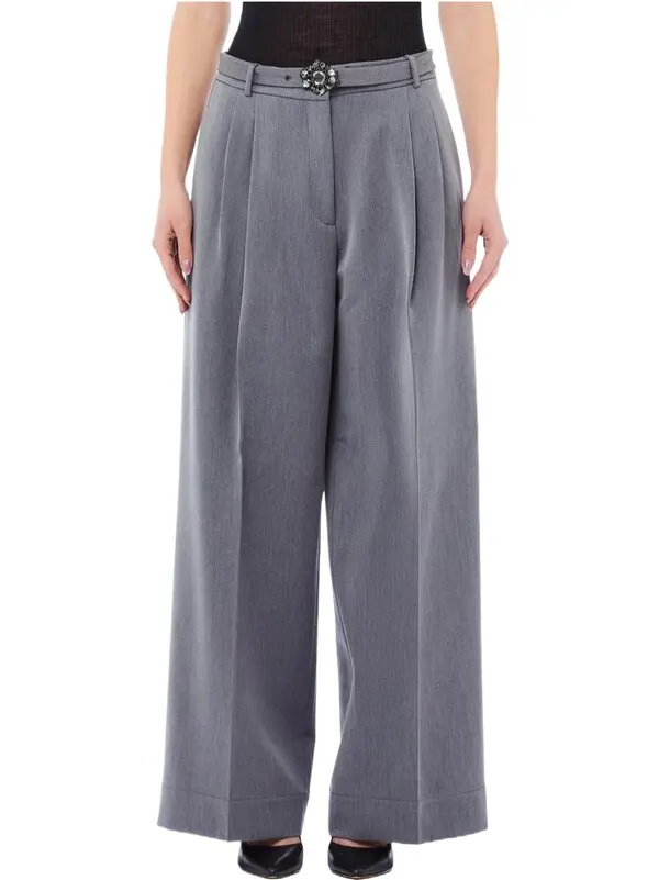 Liu Jo Belted Palazzo Trousers - Gray