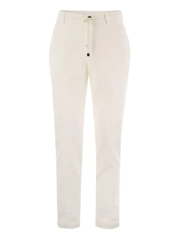 Peserico Drawstring Corduroy Trousers - No