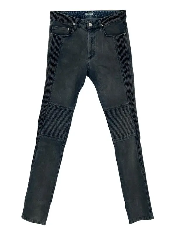 Kenzo Belt Loop Jeans With Logo Detail - Black