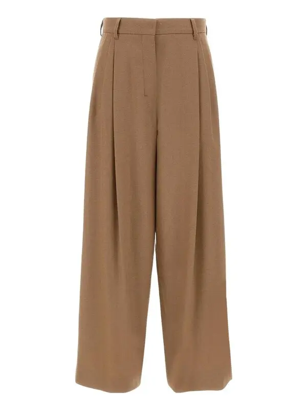 Max Mara Titty Wide Leg Trousers - Brown