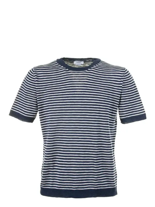 Seventy Striped Crewneck T-shirt - Blue