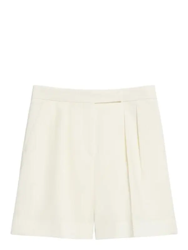 Max Mara Priamo Trumpet-shaped Mid-rise Shorts - White