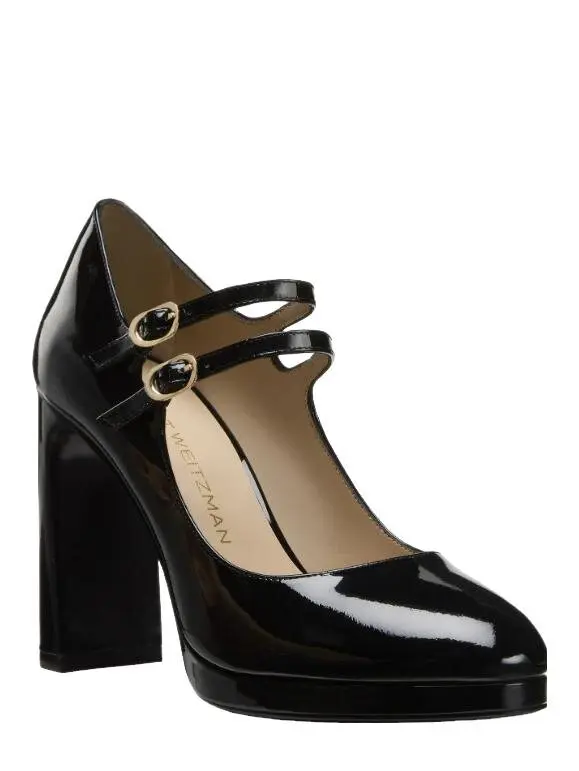 STUART WEITZMAN Babette Platform Mary Jane - Black