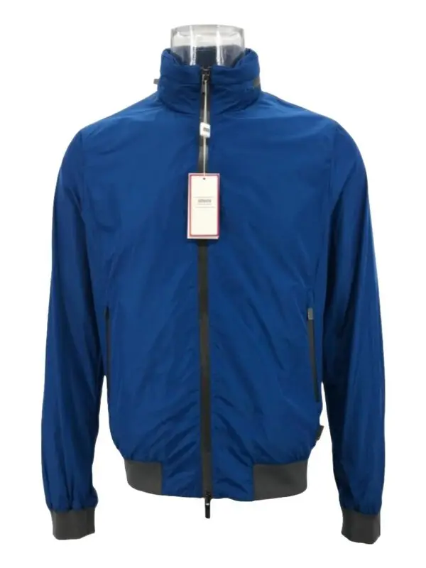 Emporio Armani Long-sleeve Zip-up Casual Jacket - Blue