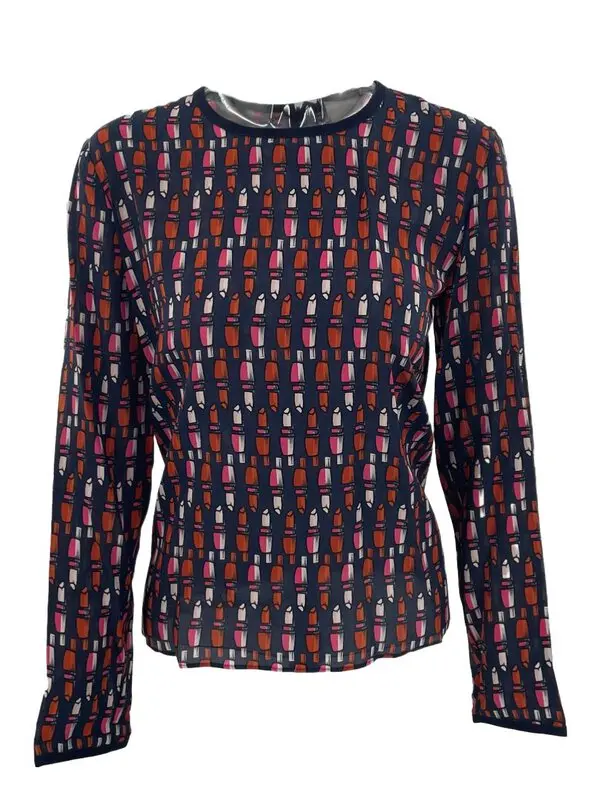Sportmax Long Sleeve Patterned Sweater - Black