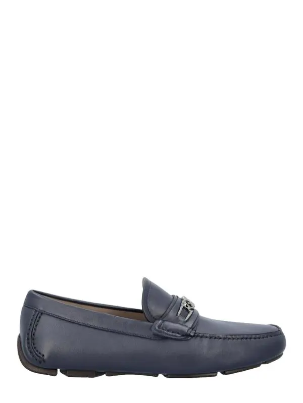 FERRAGAMO Lagos Leather Loafers - Black