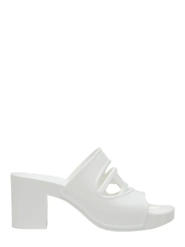 DIESEL® Sa-bonnie Mules With Cut-out Logo Detail - White