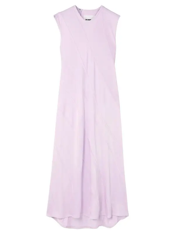 JIL SANDER Sleeveless Paneled Midi Dress - Lavender