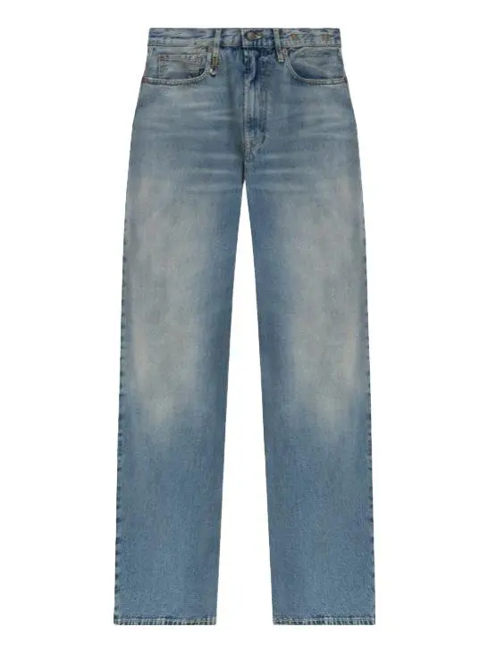 R13 Wide-leg Distressed Jeans - Blue