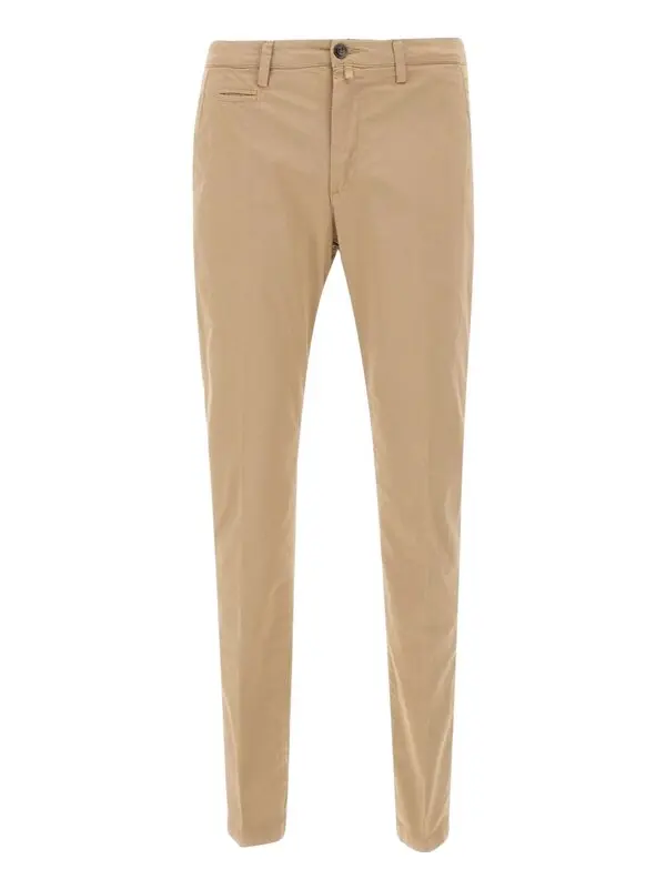 BRIGLIA 1949 Slim Fit Tailored Trousers - Nude