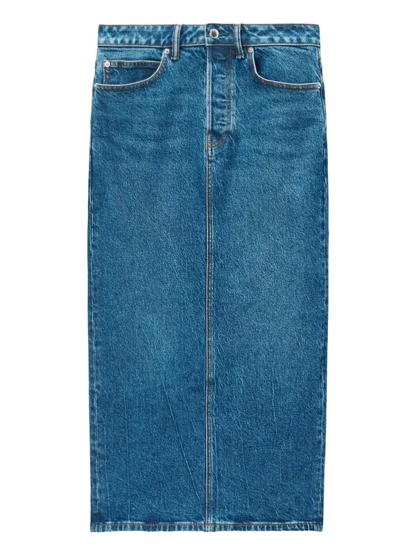 Alexander Wang Denim Midi Skirt - Denim Blue